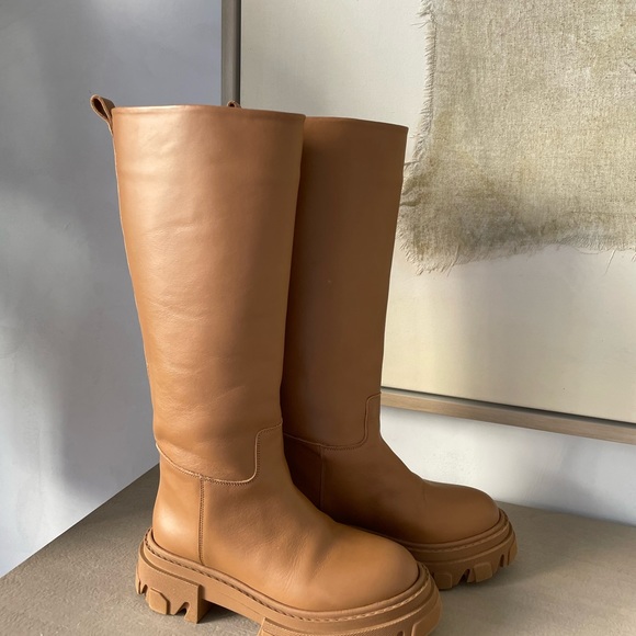 Gia Borghini | Shoes | Gia Couture Saddle Brown Boots Size 35 | Poshmark